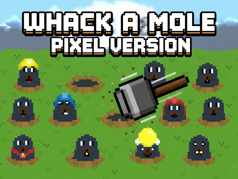 Whack a Mole Pixel Version 🕹️ Gioca online su SGameS