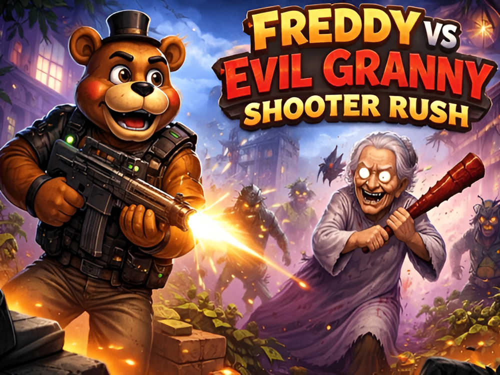 Freddy vs Evil Granny Shooter Rush 🕹️ Gioca online su SGameS